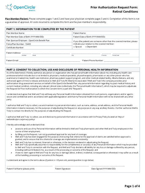 Fillable Online Request For Special Authorization Form Fax Email