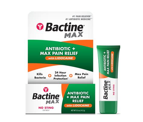 Bactine Max Antibiotic Pain Relieving Ointment Antibiotic Ointment
