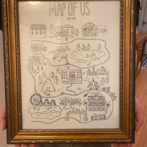 Custom Made Relationship Milestone Map Etsy