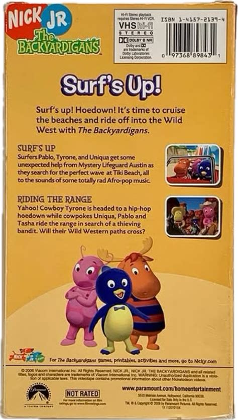 The Backyardigans Surfs Up Vhs Png Back By Collegeman1998 On Deviantart