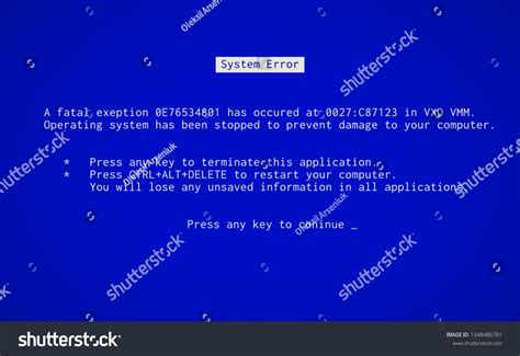 Windows Error Message Blue Screen