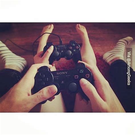 Couple Cuddling Playing Video Games