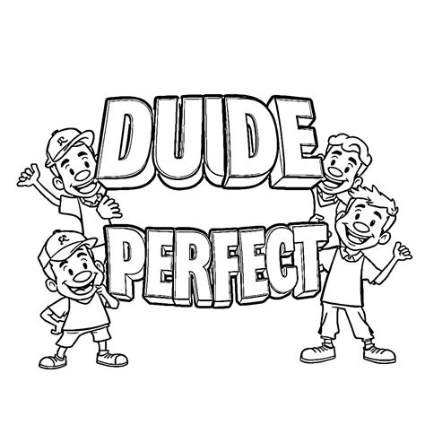 Best Dude Perfect Coloring Pages Free Printable Pdf
