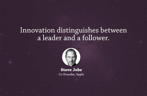 innovation distinguishes between a leader and a follower steve jobs