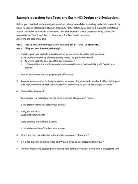 example questions other materials answers pdf usability cognition