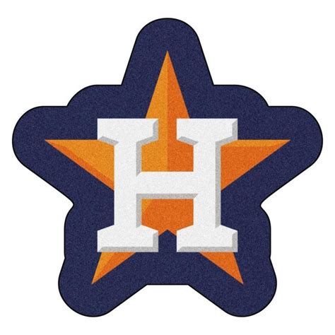 Fanmats Houston Astros Mlb Mascot Mat 2 X 3 Navy Irregular Solid Sports