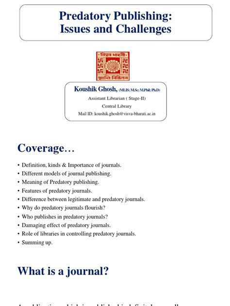 Kg Predatory Publishing Issues And Challenges Pdf Academic