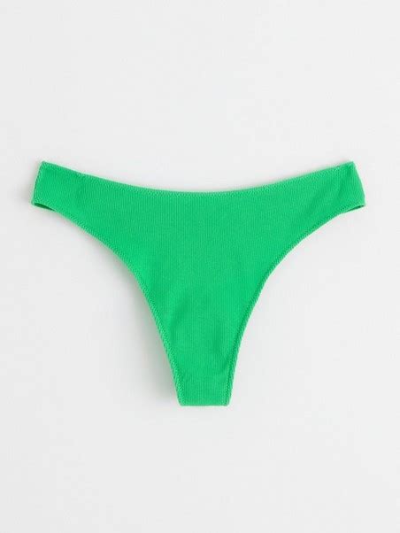 Ribbad Stringtrosa Med Låg Midja Lindex