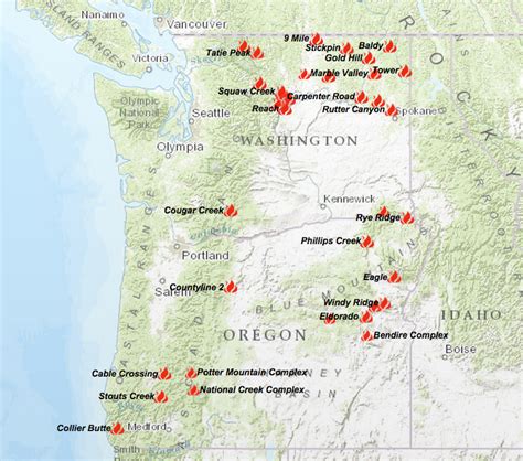 Washington State Wildfire Map