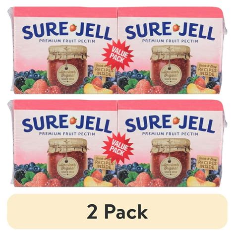 2 Pack Sure Jell Premium Fruit Pectin For Less Or No Sugar Needed