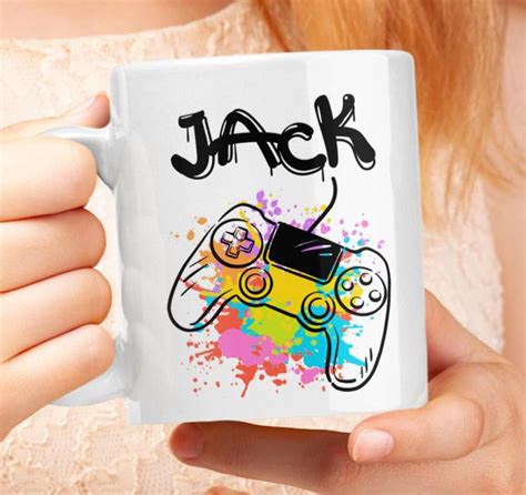 Personalised Gamer Mug Gamer Mug And Coaster Gaming Graffiti Mug