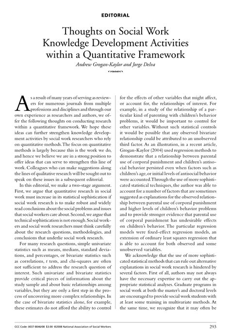 Pdf Thoughts On Social Work Knowledge Development Activities Within A