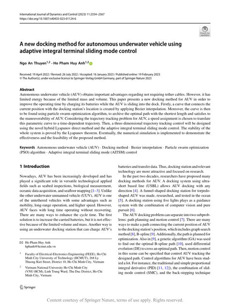 A New Docking Method For Autonomous Underwater Vehicle Using Adaptive Integral Terminal Sliding