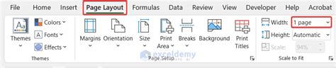 How To Fit All Columns On One Page In Excel Methods