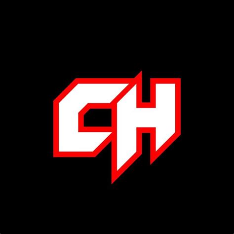 Ch Logo Design Initial Ch Letter Design With Sci Fi Style Ch Logo For Game Esport Technology