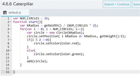 Solved 4 6 6 Caterpillar Codehs This Graphics Program Should Draw A 1 Answer Transtutors