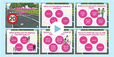 Road Safety Quiz Powerpoint Cfe Teaching Resource
