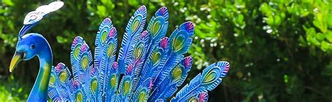 Yeixzoua Peacock Garden Decor Metal Yard Art For Outdoor Yard Decoration Stylish