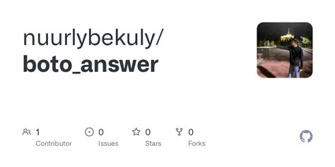 Github Nuurlybekulybotoanswer
