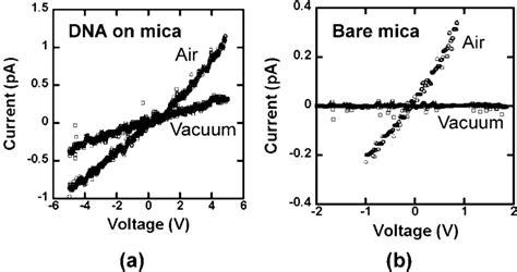 A I V Characteristics Of A Dense Dna Network Figure 3b In Air And