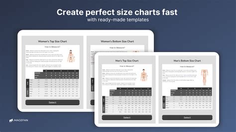 Size Chart ‑ Magefan Size Charts And Size Guide Clean And
