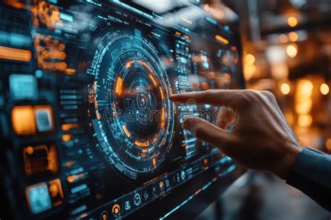 Technological Interface Being Operated In A Modern Workspace Showcasing Advanced Data