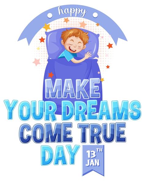 Free Vector Make Your Dreams Come True Day Banner Design
