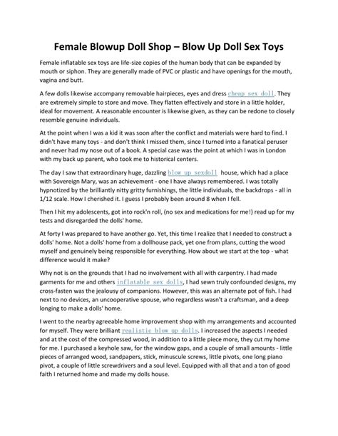 Ppt Blow Up Doll Powerpoint Presentation Free Download Id 11828806