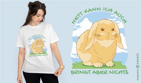 Angry Bunny T Shirt Design Vector Download