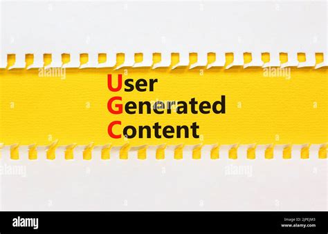 Ugc User Generated Content Symbol Concept Words Ugc User Generated Content On Yellow Paper On A