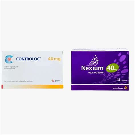 Comparison Of The Difference Between Controloc And Nexium Tablets Gastric Ulcer Treatment
