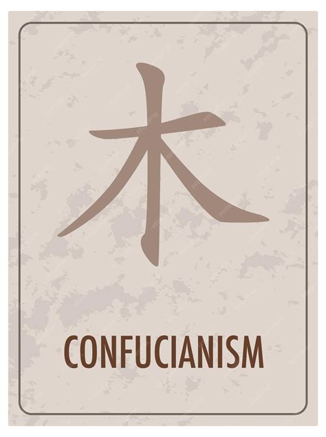 Free Vector Water Symbol In Confucianism A Vector Cartoon Card