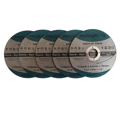 5 Discos De Corte Ferro E Aço 412 X 78 Carrefour