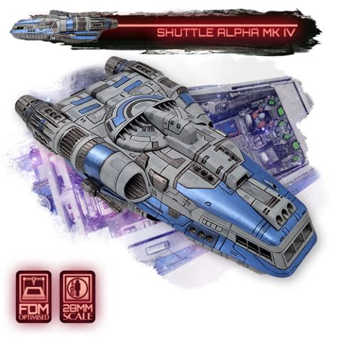 3d Printable Shuttle Alpha Mk Iv By 2nd Dynasty