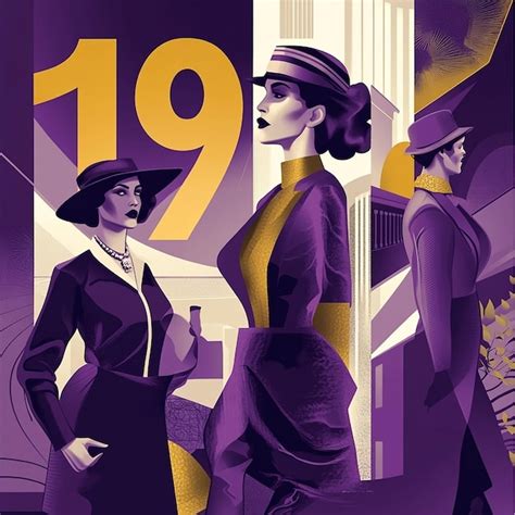 Modern Poster Design Celebrating The 19th Amendment Premium Ai