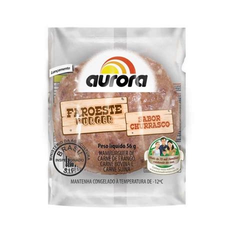 Hamburguer Faroeste Churrasco Aurora 56g Super José