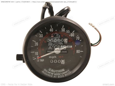 37200ka8671 Speedometer Assy Honda Buy The 37200 Ka8 671 At Cmsnl