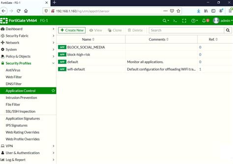 My Cybersecurity Journal Fortigate Application Control