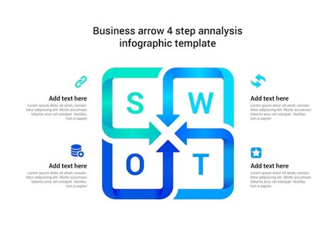 Premium Vector Arrow 4 Step Infographic