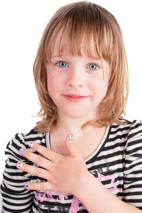 Happy Little Pretty Girl Stock Image Image Of Isolated 26858127