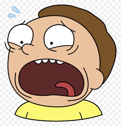 Morty Rickandmorty Scaredmorty1500 Rick And Morty Stickers Whatsapp Mouth Lip Tongue Hd Png