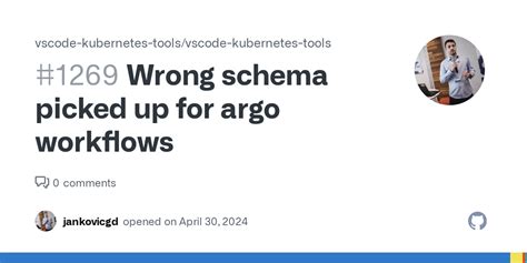 Wrong Schema Picked Up For Argo Workflows · Issue 1269 · Vscode Kubernetes Tools Vscode