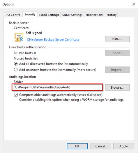 Sysadmin Stories Veeam Backup And Replication V10 General Options