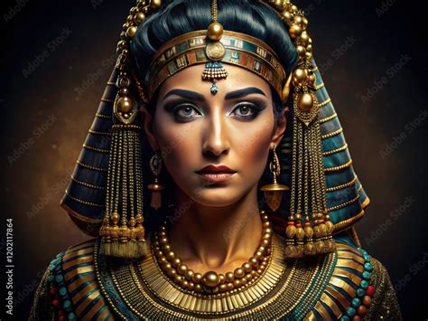 Ancient Egypts Iconic Cleopatra Vii A Regal Beauty And Powerful Pharaoh Stock Illustration