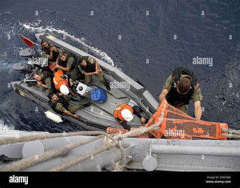 Us Navy Moroccan Maritime Interdiction Operational Team Descend Into A