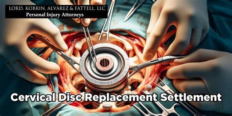 Cervical Disc Replacement Settlement Lord Kobrin Alvarez And Fattell