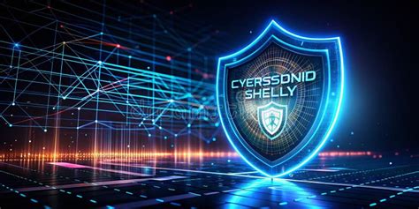 Unbreakable Digital Fortress A Glowing Cybersecurity Shield Illustrates