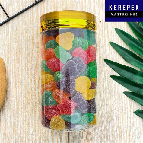 Kuih Raya 2022 Gummy Jelly 550g Assorted Shapes Botol Kerepek Mastuki