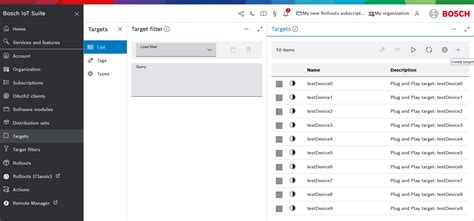 Manage Targets Bosch Iot Rollouts Documentation