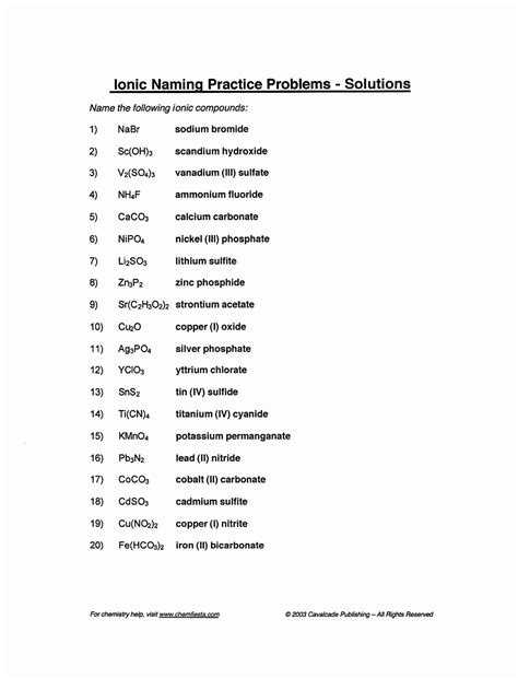 Worksheets Predicting Ionic Charges